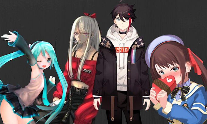 Live2d 2d vtuber model vtuber rigging facerig fan art model vrchat ...