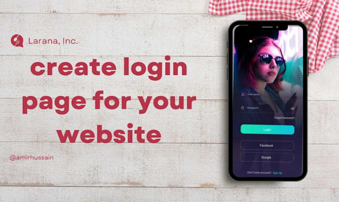 Create responsive and animated login, signup and register form for website by Amirhussain750 ...