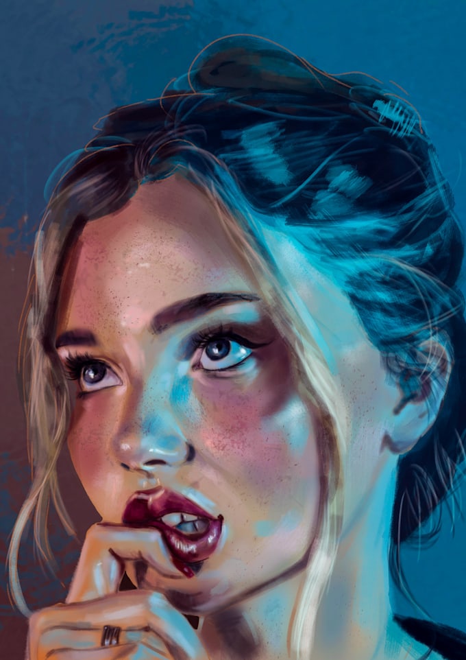 Draw a beautiful digital portrait for you by Artofitachi | Fiverr