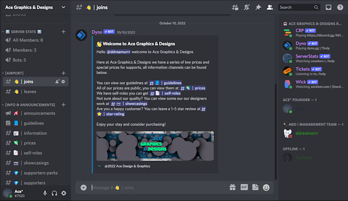 Create a discord templates by Annyday22 | Fiverr