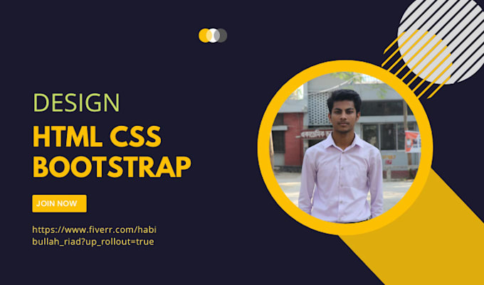 Html Css Bootstrap Responsive With Website Design By Habibullah Riad Fiverr