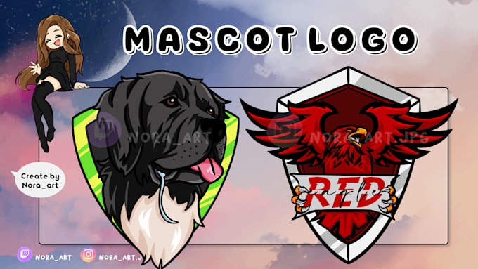 Create custom cartoon logo by Nora_art_ | Fiverr