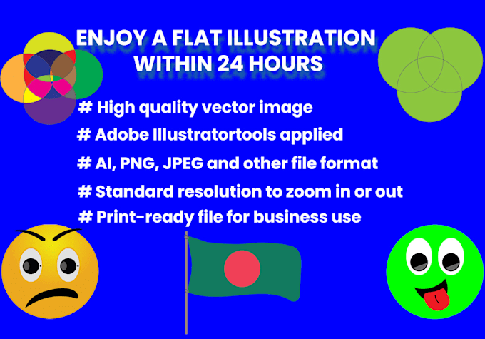 Create a vector and flat illustration by Dewan_designer | Fiverr