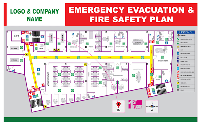 Design fire emergency evacuation plans diagrams maps and floor plans by ...