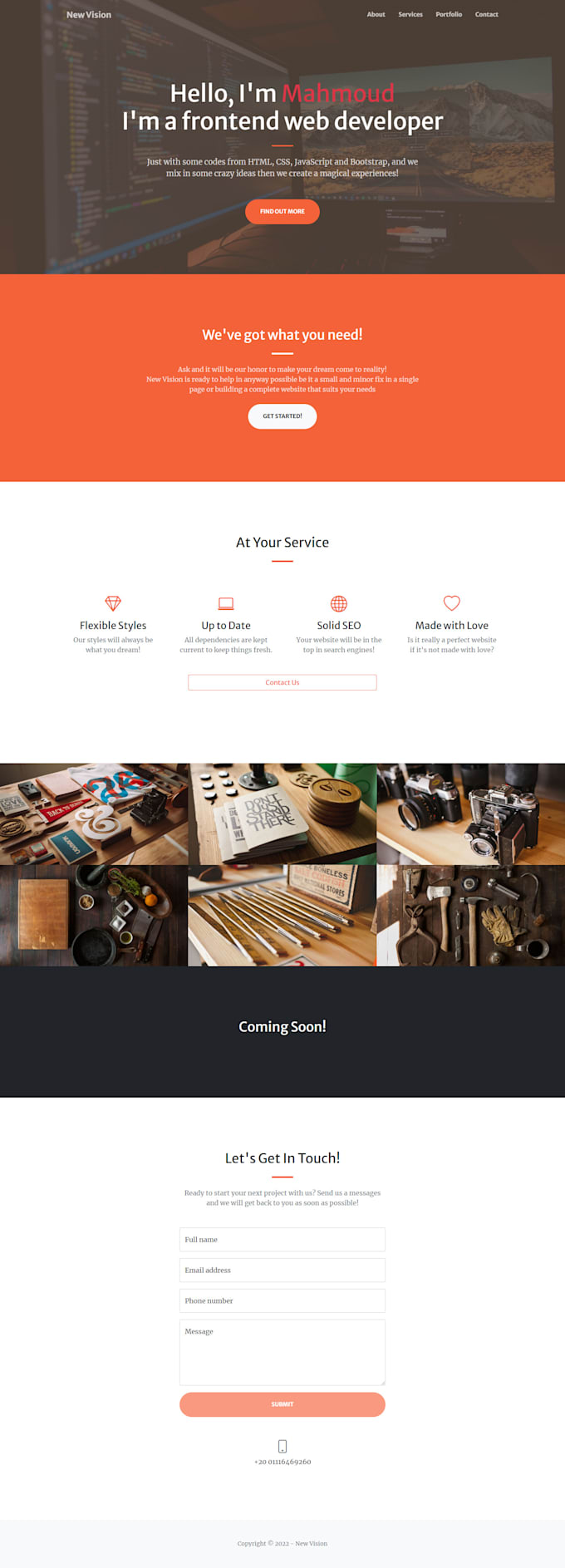 Build a landing page by Mahmoud_a_ali | Fiverr