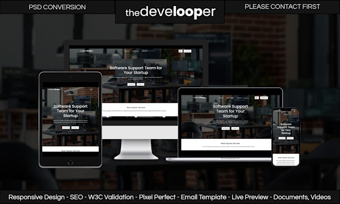 Convert your template into a business website by Thedevelooper | Fiverr