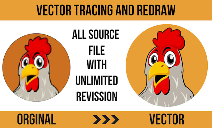 Vector tracing, redraw logo, vectorize and convert to vector by Alalshek | Fiverr