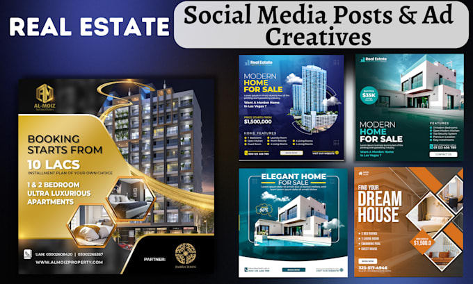Create an eye catching real estate social media post for facebook ...