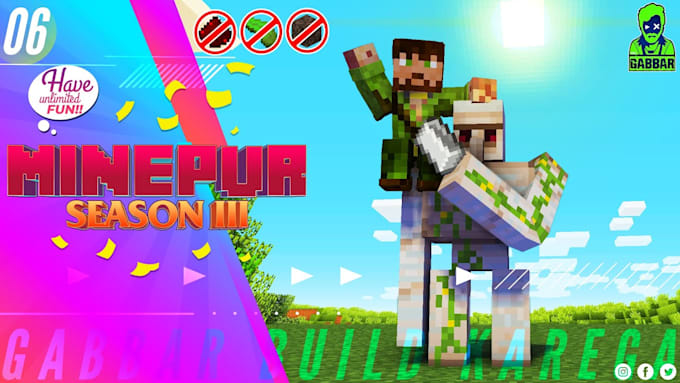 Make you a minecraft thumbnail for your series by Gabbar99 | Fiverr