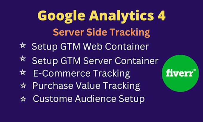 Setup google analytics 4 and ga4 server side tracking with gtm by Al_arafath | Fiverr