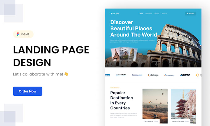 Create a modern eye catching landing page design using figma by Izamfatur | Fiverr