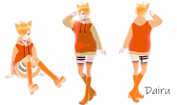 Create a custom vroid model in my style by Dairumimi | Fiverr