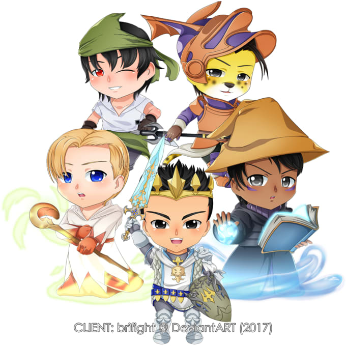 Draw chibi characters of your choice by Hayateruki | Fiverr