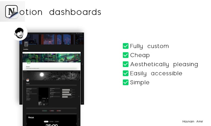 Create a custom notion dashboard for personal or business use by Hasnain_amir | Fiverr