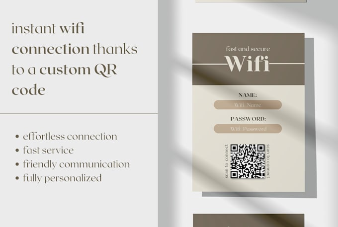 Generate a qr code to connect to your airbnb wifi by Prihodkas | Fiverr