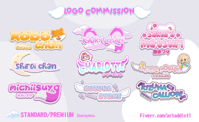 Design a logo for vtuber and streamer by Artaddict1 | Fiverr