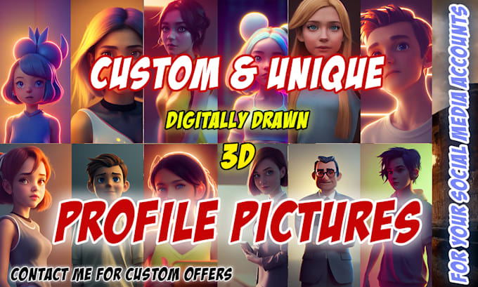 Illustrate custom, unique, profile pictures for your social media by ...