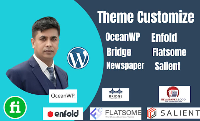 Customize oceanwp, flatsome, salient, bridge, newspaper and enfold theme by Devs_zaman88 | Fiverr