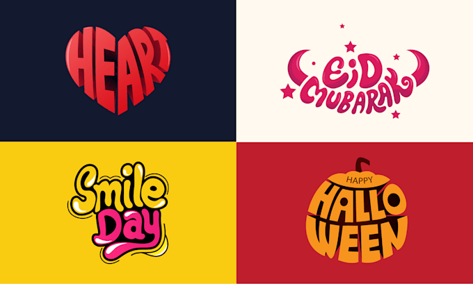 Draw custom lettering and modern typography logo design by Asshek | Fiverr