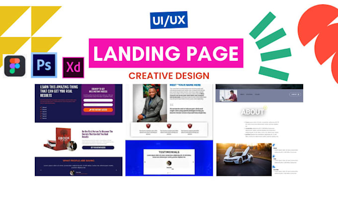 Design ui ux of landing pages with adobe xd by Topguy559 | Fiverr