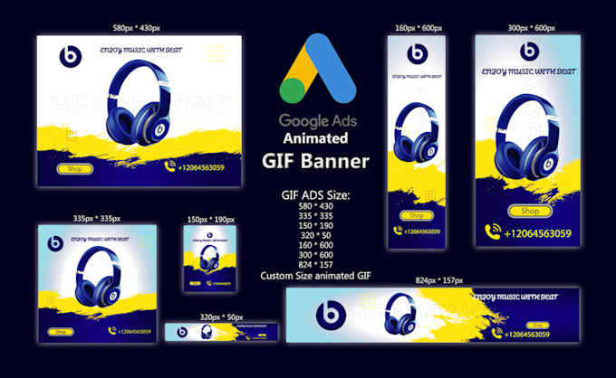 Animated gif banners for ads in 24 hours by Rajmotion | Fiverr