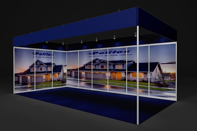 Design trade booth backdrop roll up banner exhibition stall by ...