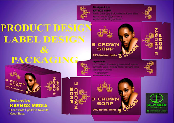 Give you both label and packaged design for your product from scratch ...