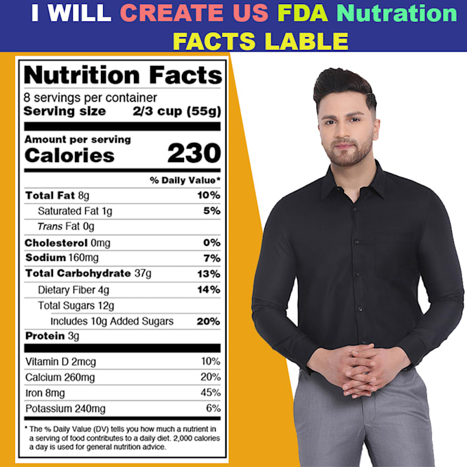 Create your fda nutrition facts label by Asim_designer_1 | Fiverr