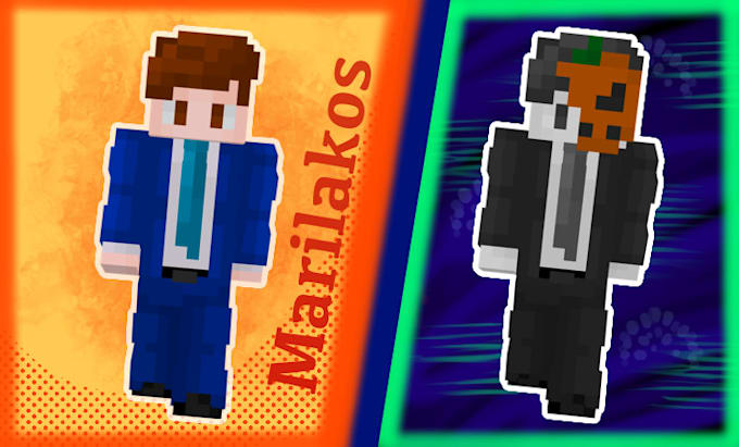 Create a custom minecraft skin for your player by Mariosgkantinas | Fiverr