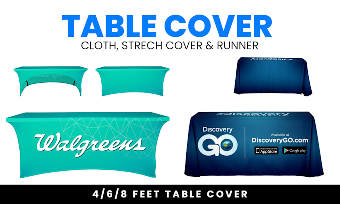 Design a professional table runner, table cover, or table stretch cover ...
