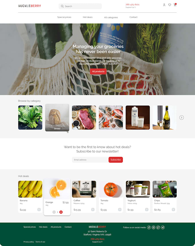 Create a website for a grocery store by Martakaplon | Fiverr