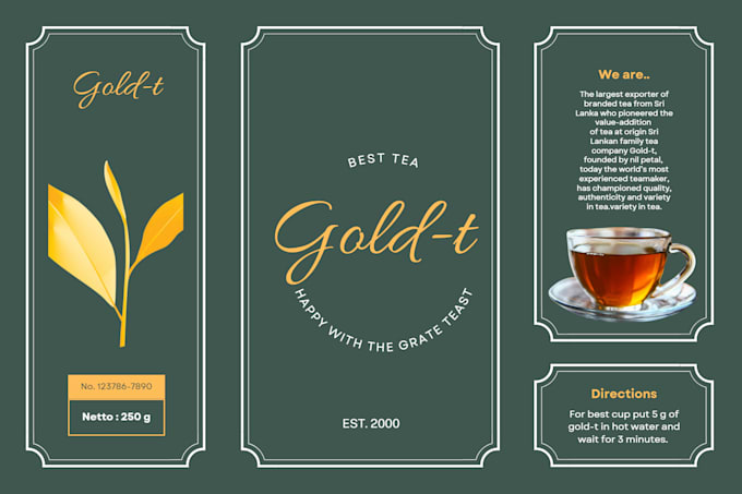 Design very good labels for your products by Kageepan | Fiverr