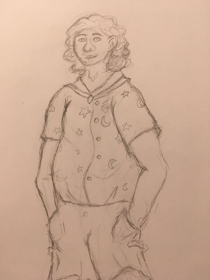 Draw a custom character sketch by Archmageart | Fiverr