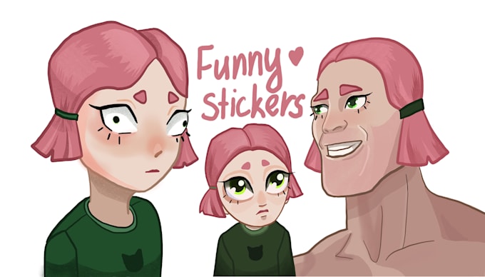 Draw any sticker according to your requests by Oinkosaur | Fiverr