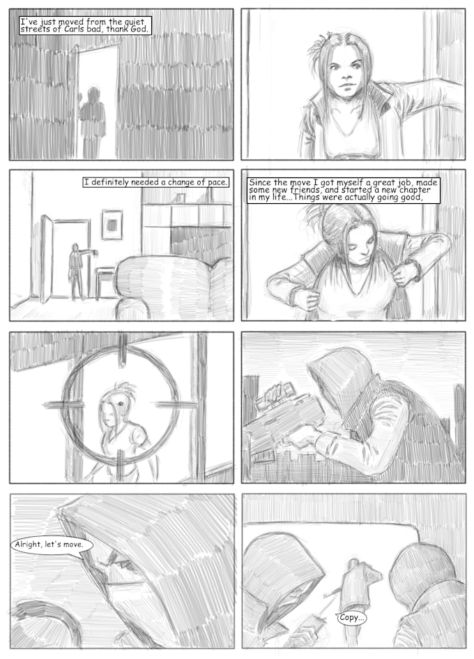 Draw sketches for your next comic or graphic novel by Shellshockpro ...