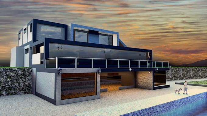 Create a realistic architectural 3d rendering by Mohamedchebboub | Fiverr