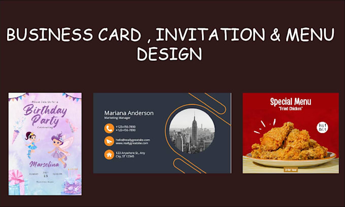 Design your business card , invitation and food menu by Hassifreelancer ...