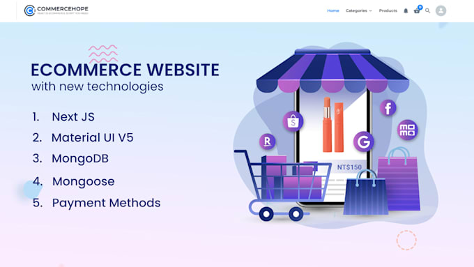 Professional ecommerce website development with nextjs, mui, and ...
