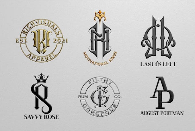 Design a hand drawn custom monogram logo by Karenjhjhk | Fiverr