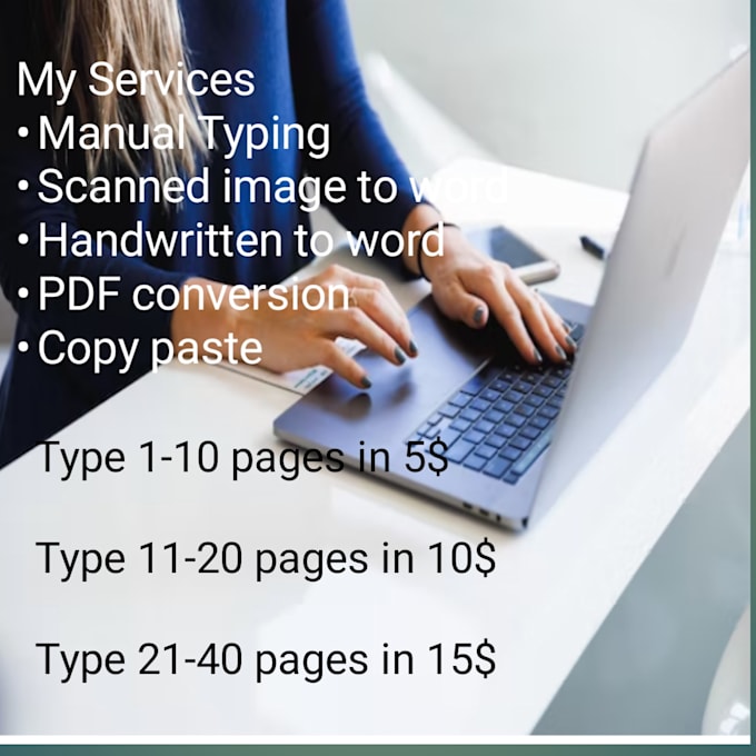 Do a data entry ,fast typing job, retypes, pdf to word, fast typist, by ...
