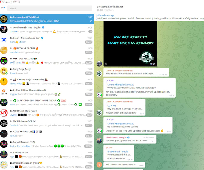 Be your telegram community manager, discord moderator, nft crypto moderator by Miraz_nwu | Fiverr