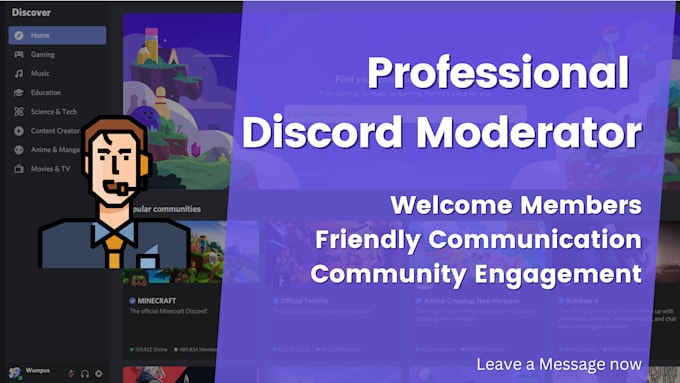 Be your discord moderator by Marbenzantonio8 | Fiverr