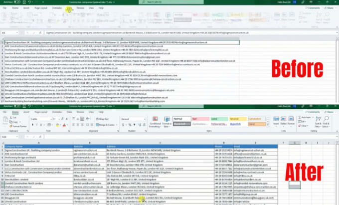 Turn your data from text to column in excel by Aymberr | Fiverr