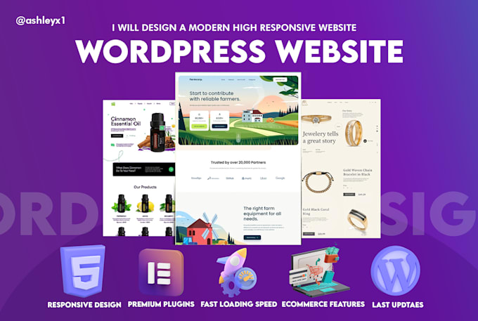 Develop and design wordpress website by Ashleyx1 | Fiverr
