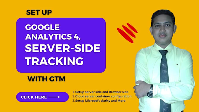 Set up google analytics 4, ga4, server side tracking with gtm by Graphicsign58 | Fiverr