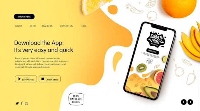 Build responsive html , css and javascript landing page by ...