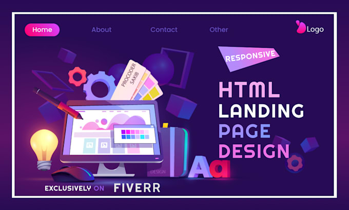 Design html landing page, home page, or one page website by Procodersakib | Fiverr