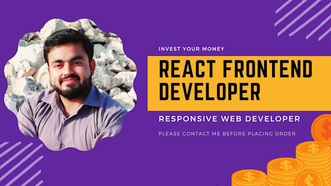 Be develop responsive frontend web apps using react js and tailwind css by Umairakram687 | Fiverr