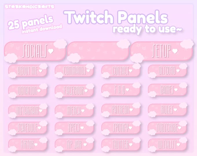 Make simple custom panels for your stream by Starkandicrafts | Fiverr