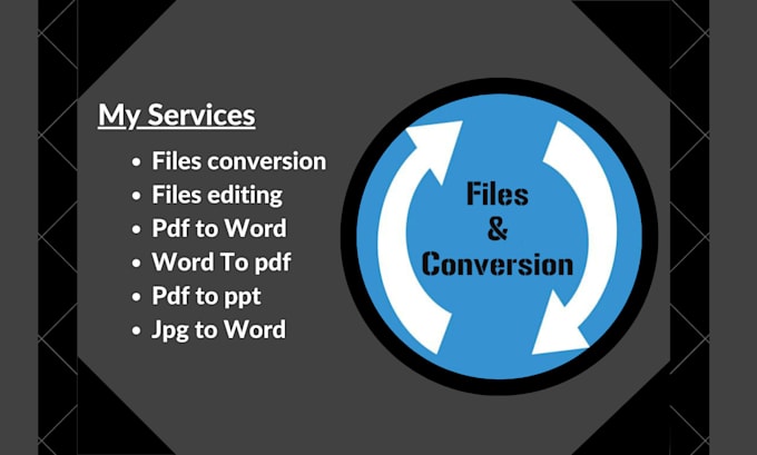 Convert your files into different formats by Rimsha34 | Fiverr